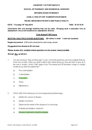 Tp sjt practice paper with rationales - Port - Studocu