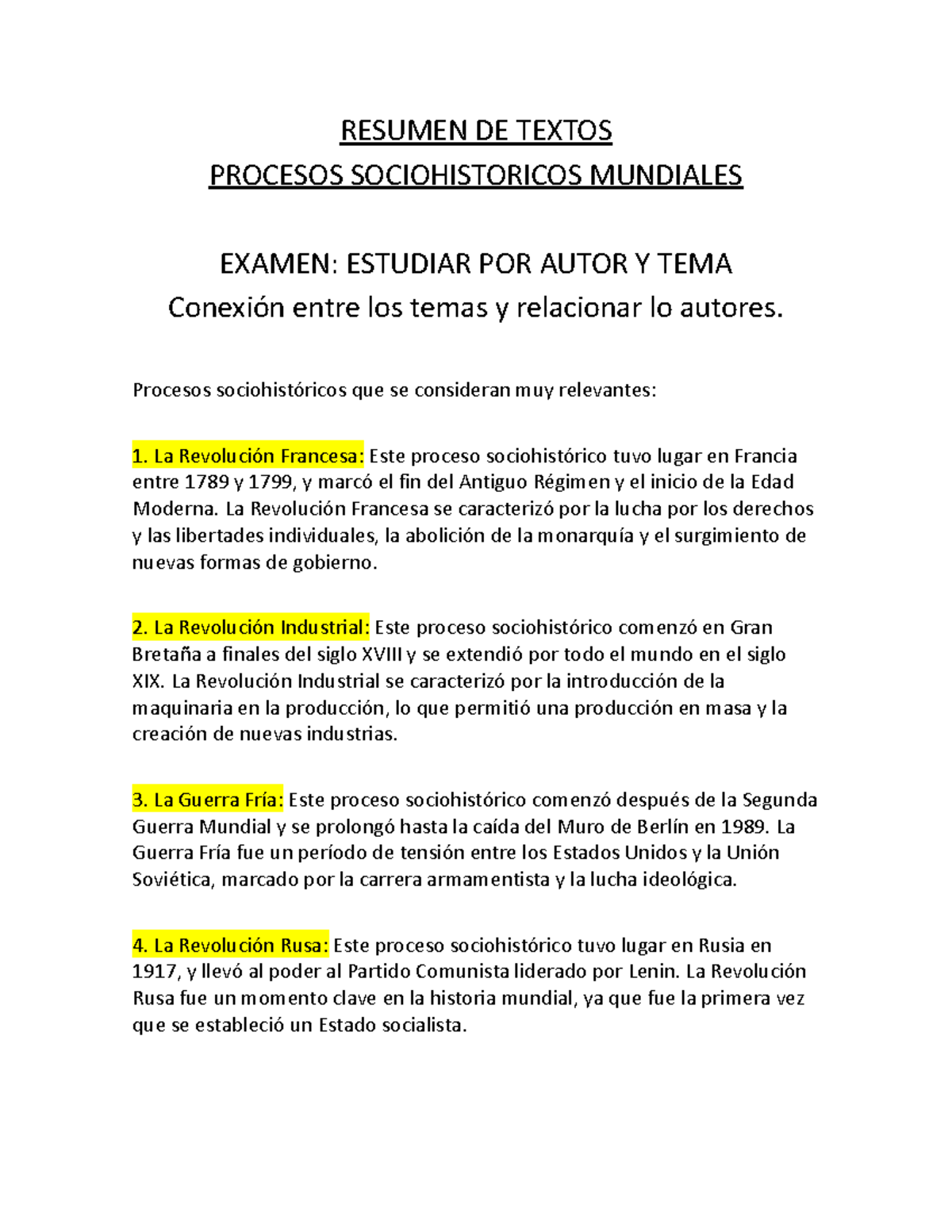 Resumen de textos - - Studocu