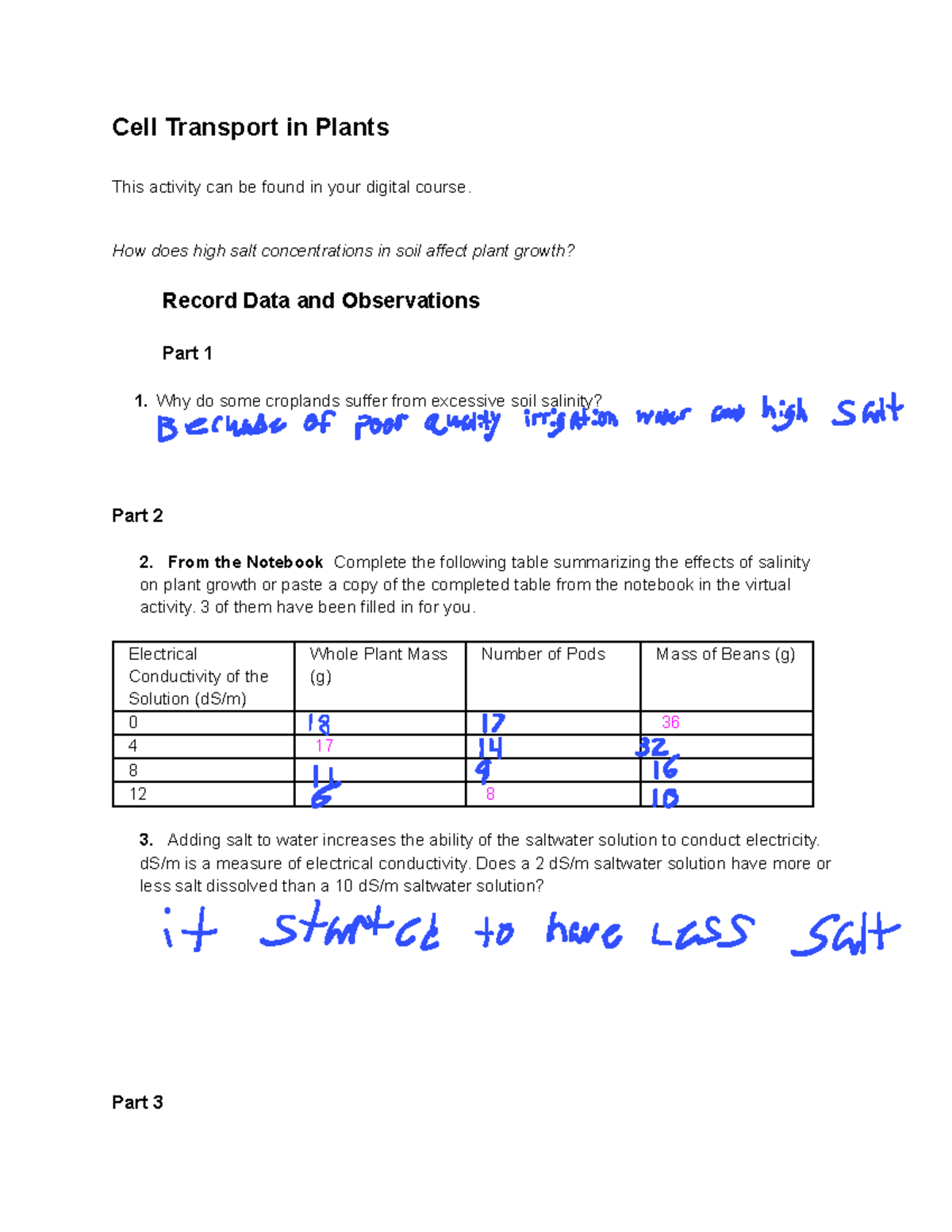 Edited - Cell Transport in Plants - Cell Transport in Plants This ...