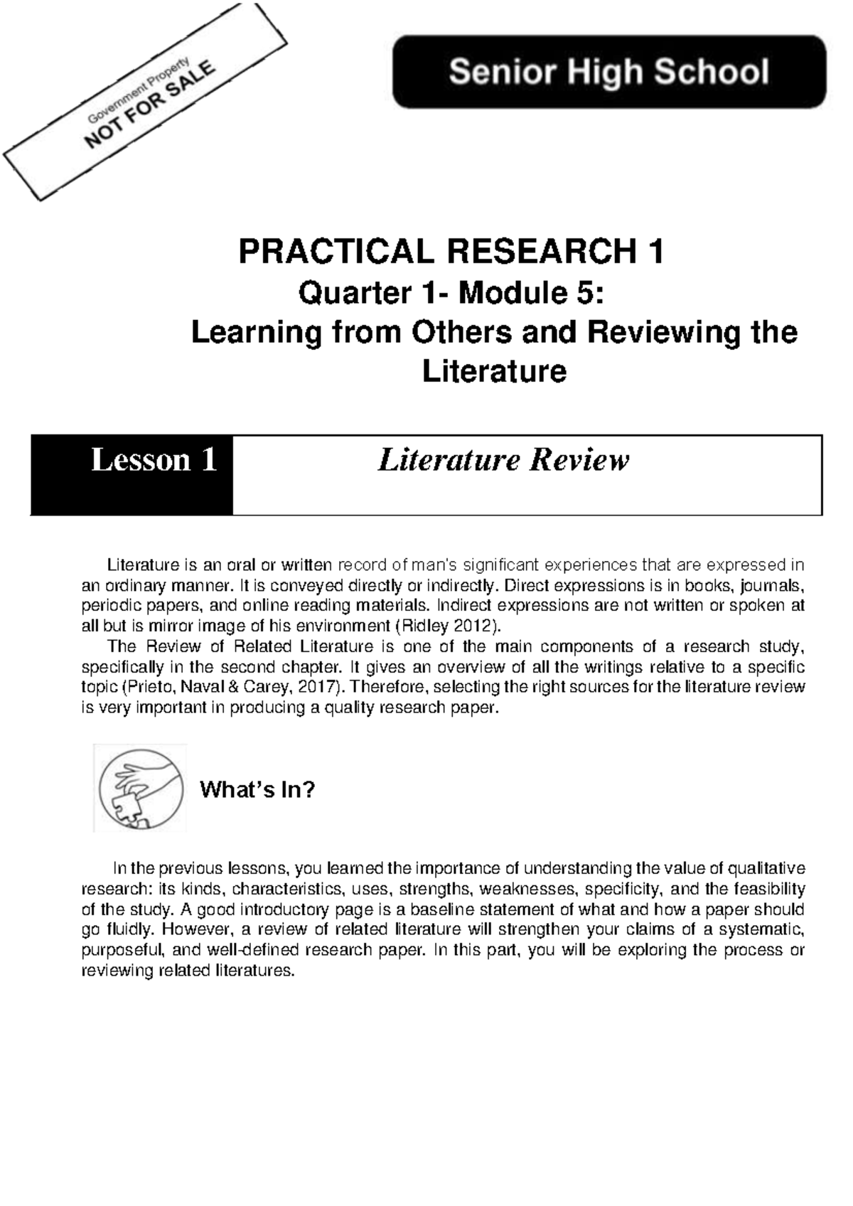 TRUE q3 m5 Lesson 123 - Hes - PRACTICAL RESEARCH 1 Quarter 1- Module 5 ...