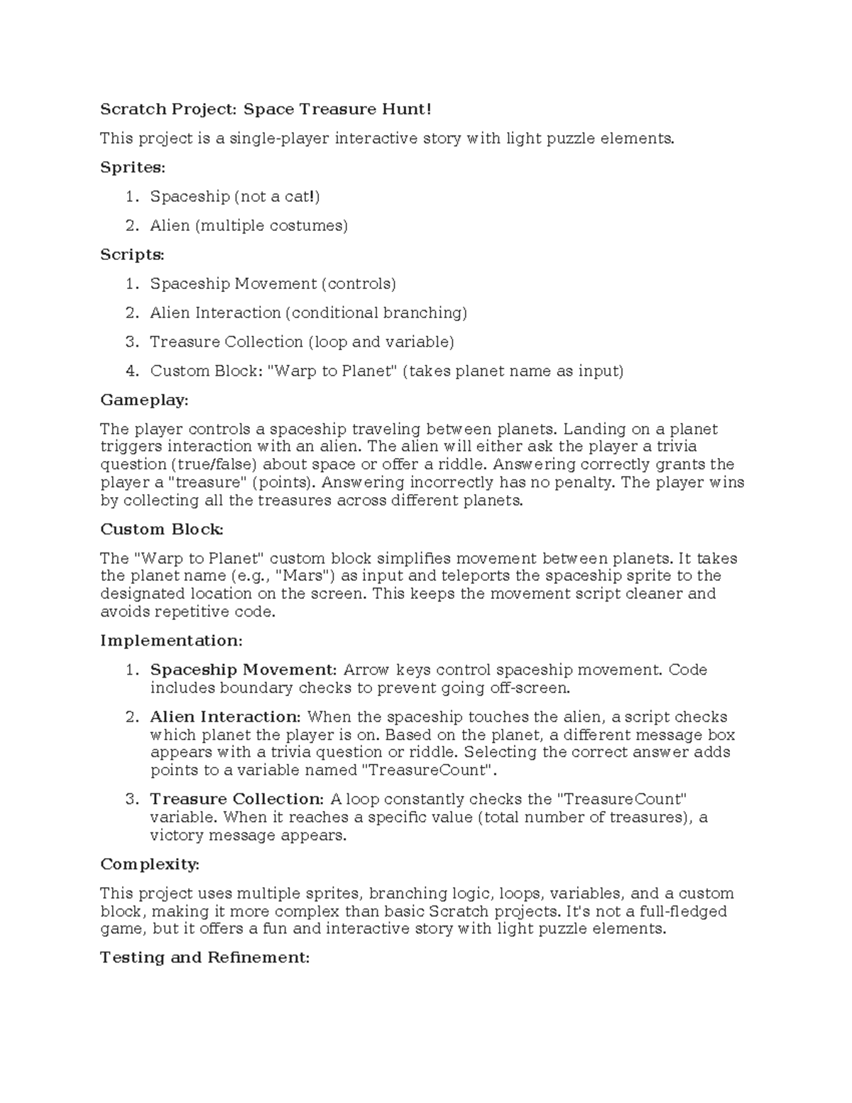 Scratch Project - Space Treasure Hunt - Scratch Project: Space Treasure ...