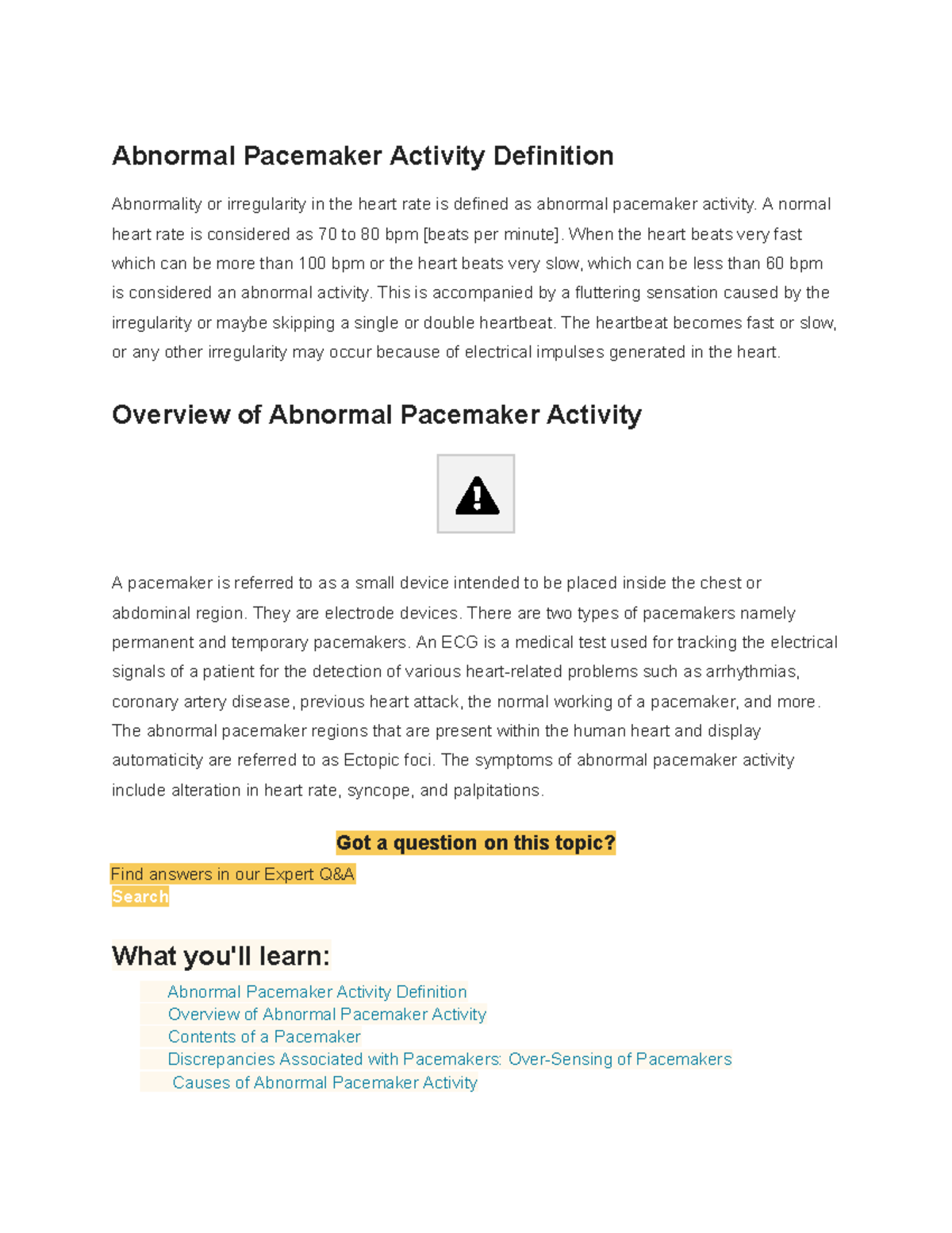 Biology (14) - Abnormal Pacemaker Activity Definition Abnormality or ...