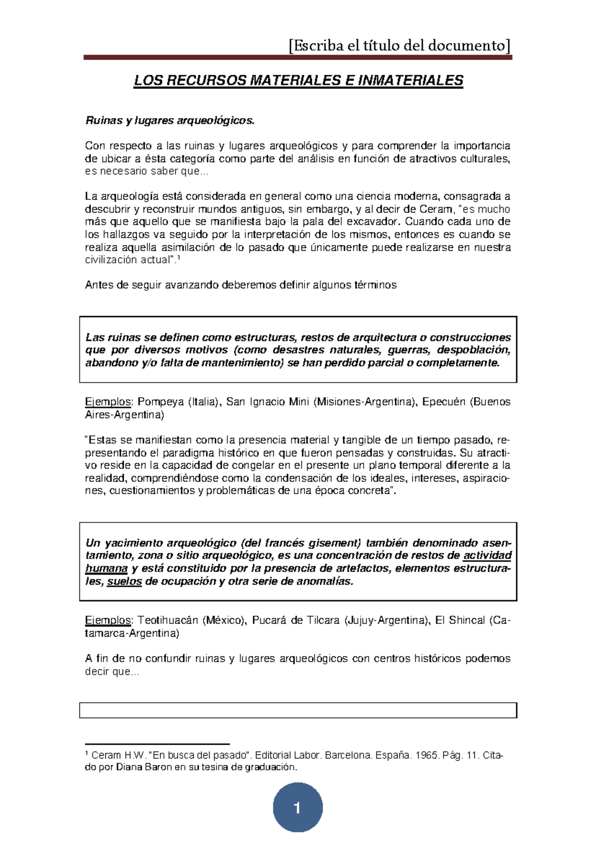 Los Recursos Materiales e Inmateriales - LOS RECURSOS MATERIALES E ...