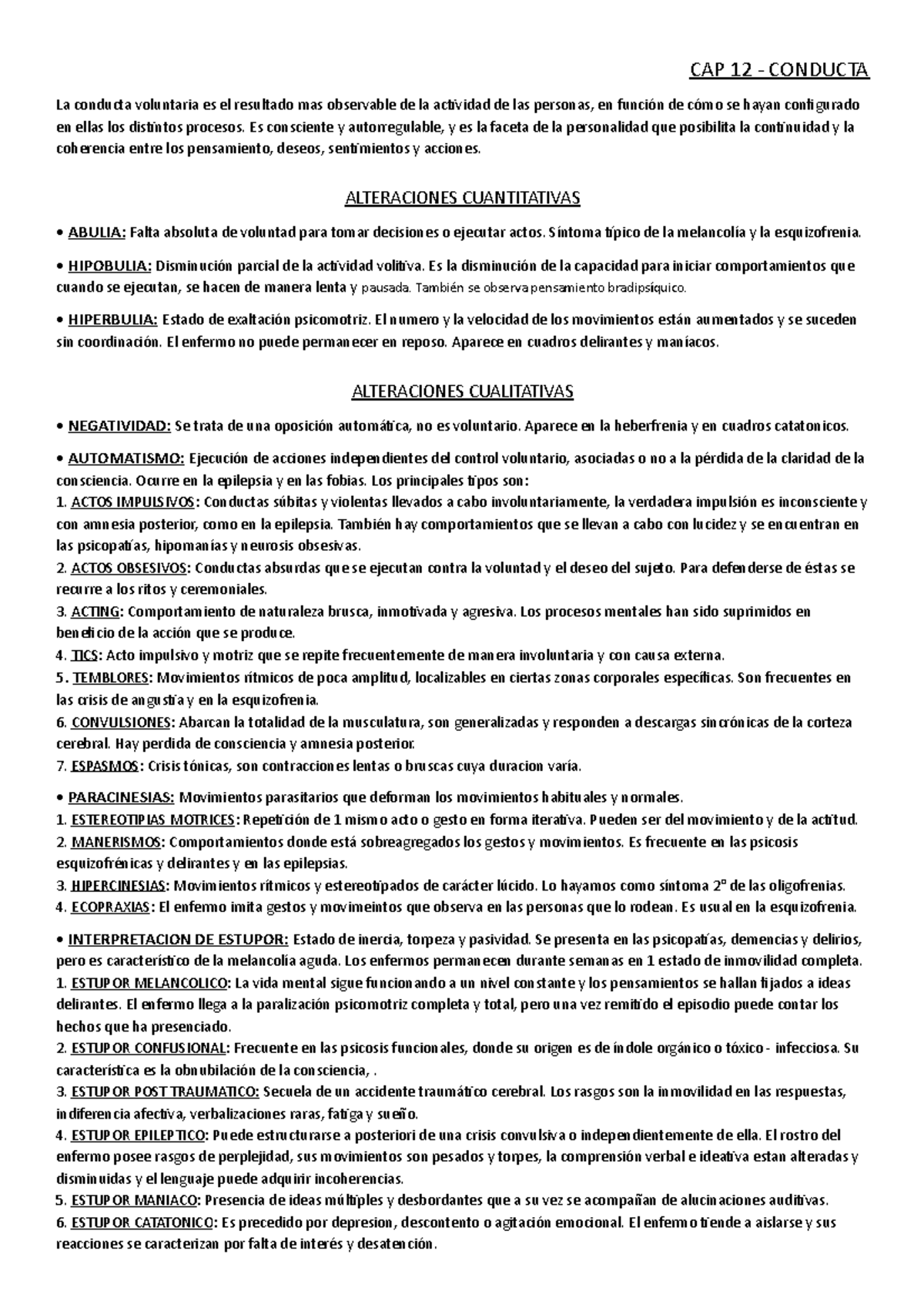 CAP 12 Conducta - CAP 12 CONDUCTA La conducta voluntaria es el ...
