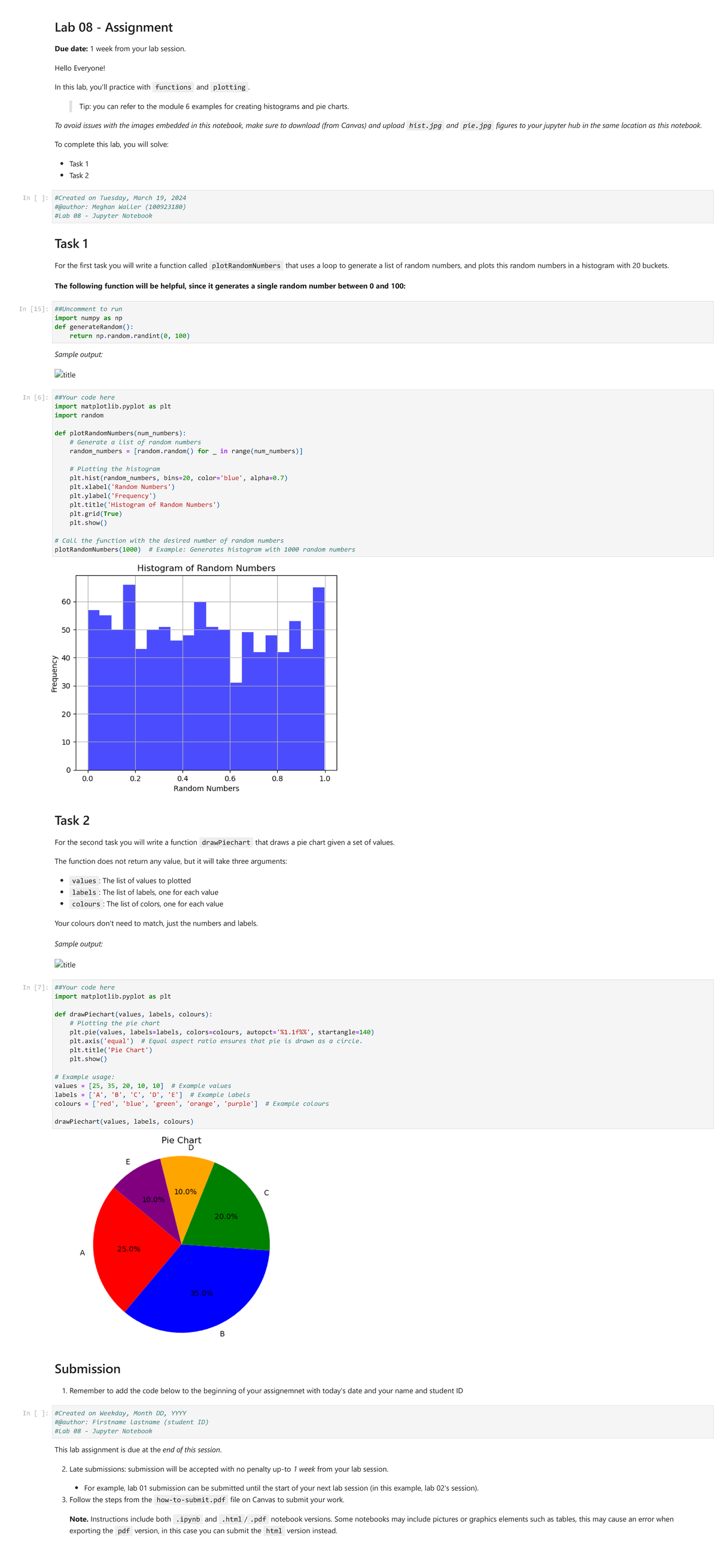 F23-lab08-assignment - Lab 08 - Assignment Due date: 1 week from your lab session. Hello ...