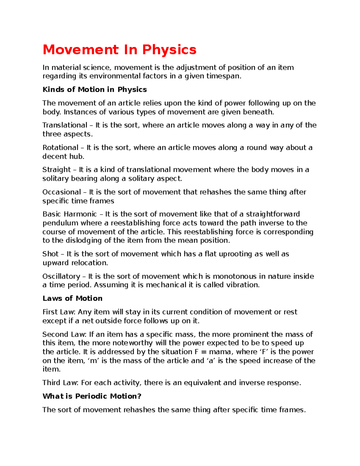 Branches of Physics 3 - Movement In Physics In material science ...