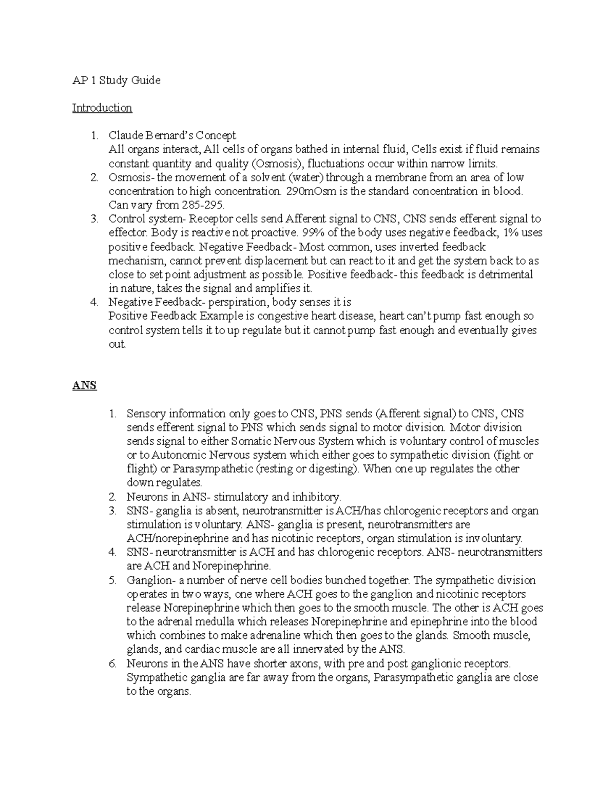 AP 2 Exam 1 Study Guide - AP 1 Study Guide Introduction 1. Claude ...