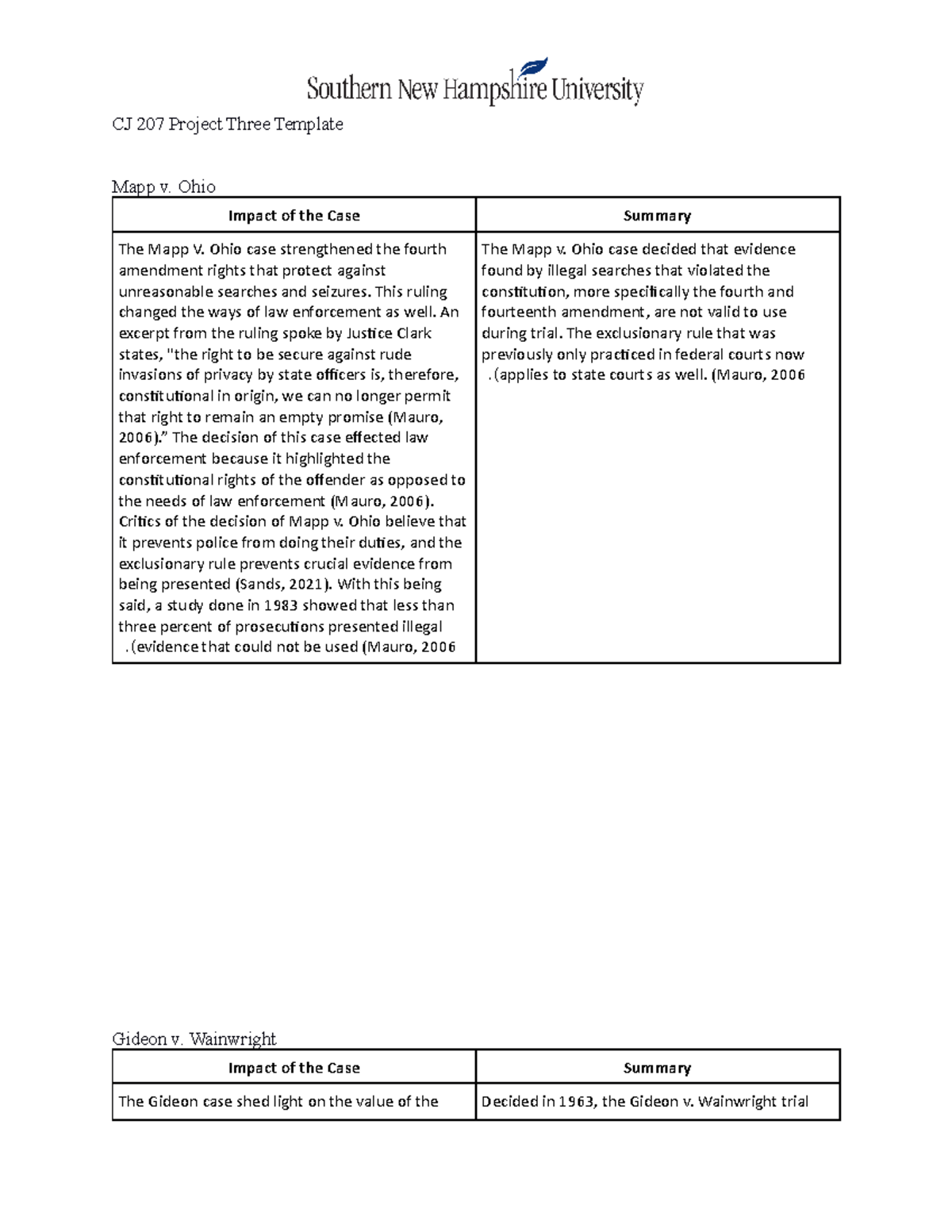 CJ 207 Project Three Template - CJ 207 Project Three Template Mapp v ...