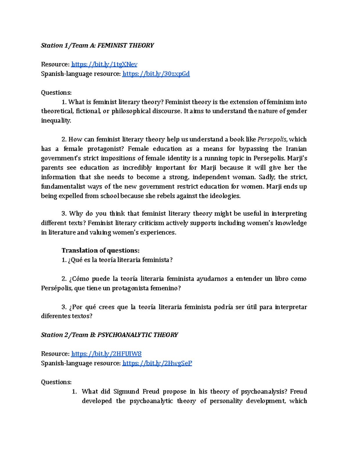 Isaac Guzman - Literary Theory - Focus Questions - Station 1/Team A ...