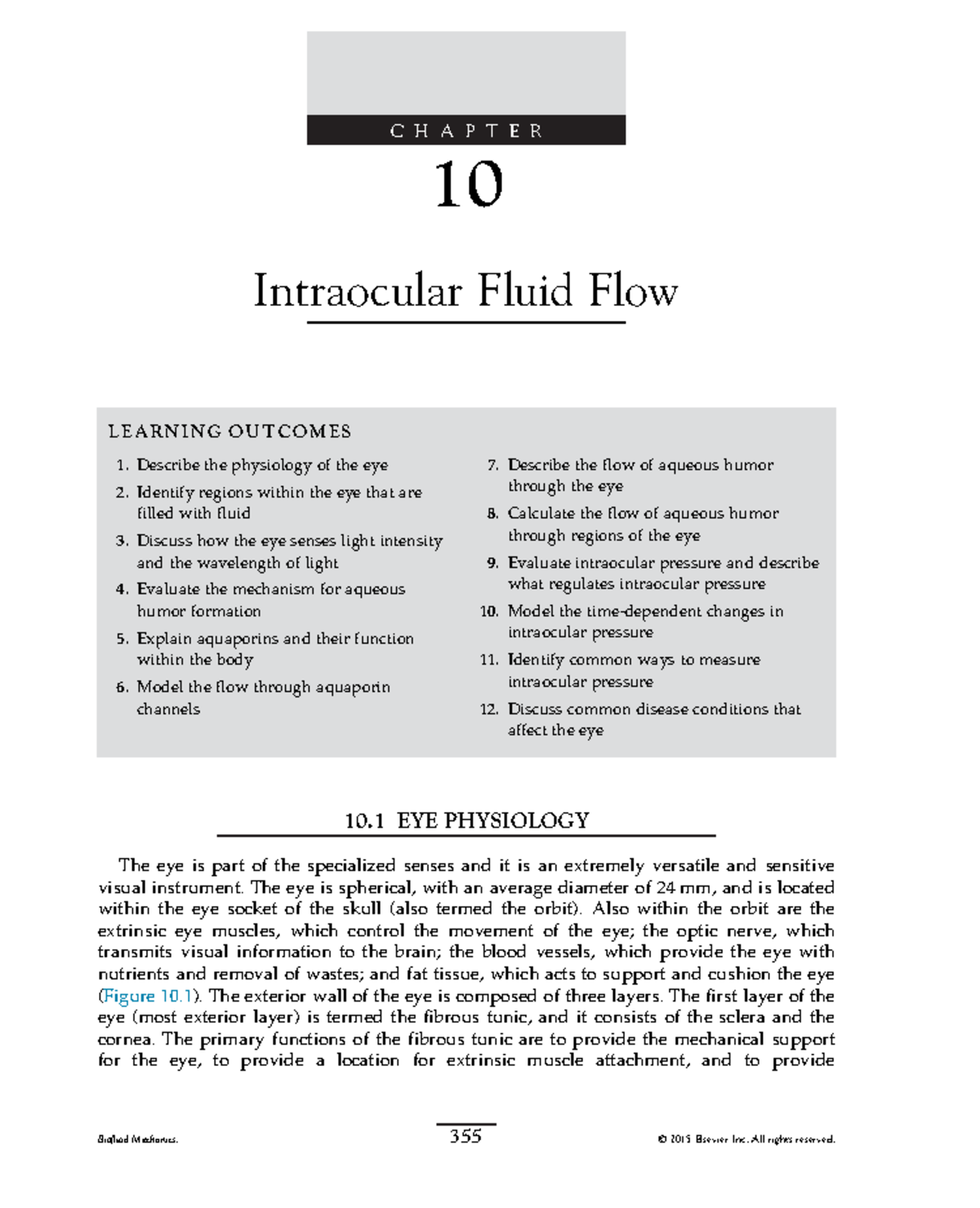 Chapter-10-Intraocular-Fluid-Flow 2015 Biofluid-Mechanics - C H A P T E ...