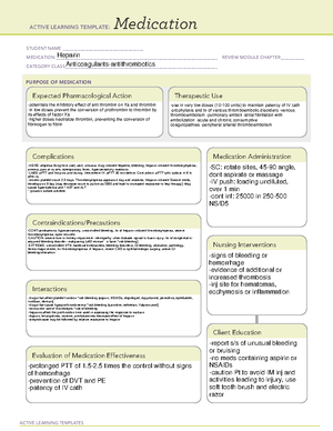 Hemophilia - ALT - ACTIVE LEARNING TEMPLATES System Disorder STUDENT ...