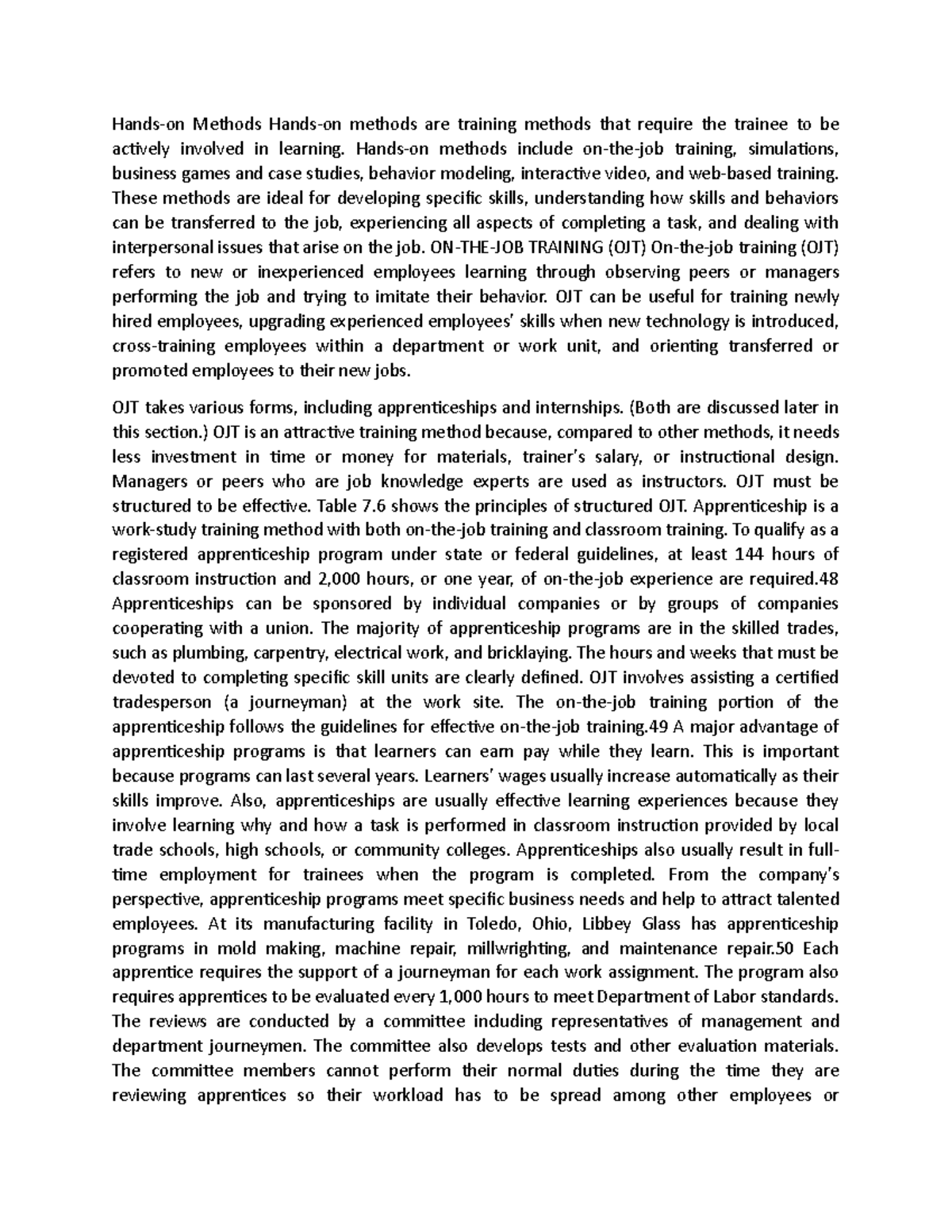 HRM Lectures 35 - Hands-on Methods Hands-on methods are training ...