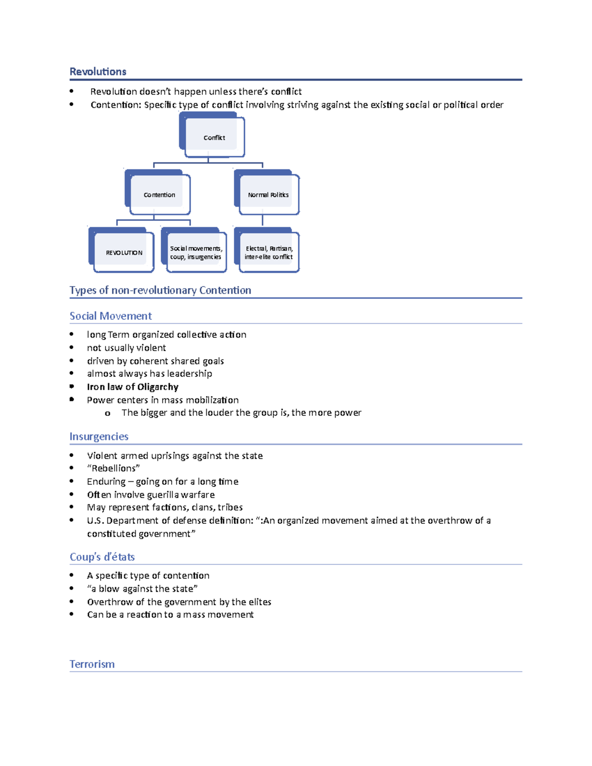 Revolutions Notes - Revolutions Revolution doesn’t happen unless there ...