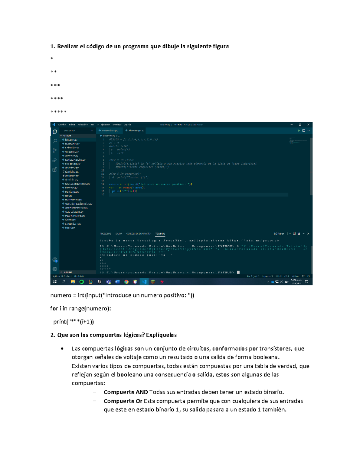 Taller de repaso - Realizar el código de un programa que dibuje la ...