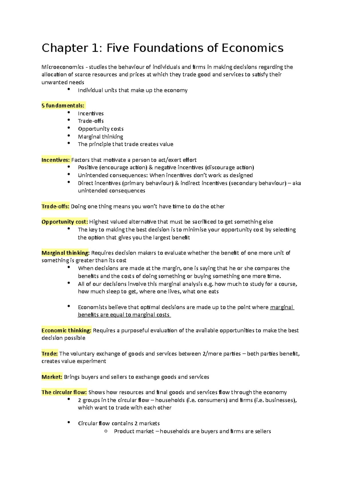 ECC1000 Chapter Notes - Chapters 1-3 - Chapter 1: Five Foundations of ...