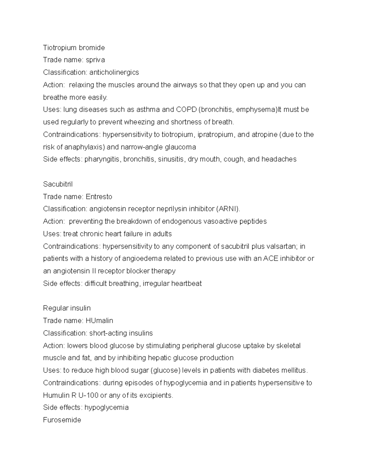 Drug cards 2 - Tiotropium bromide Trade name: spriva Classification ...