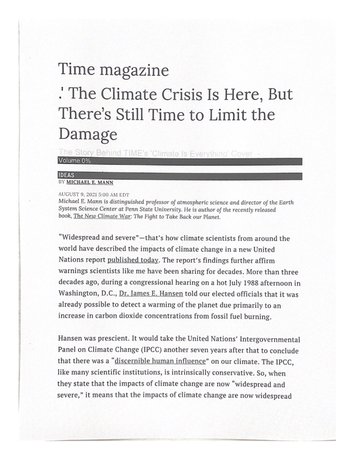 Climate change - Bio - BIO 115 - Studocu