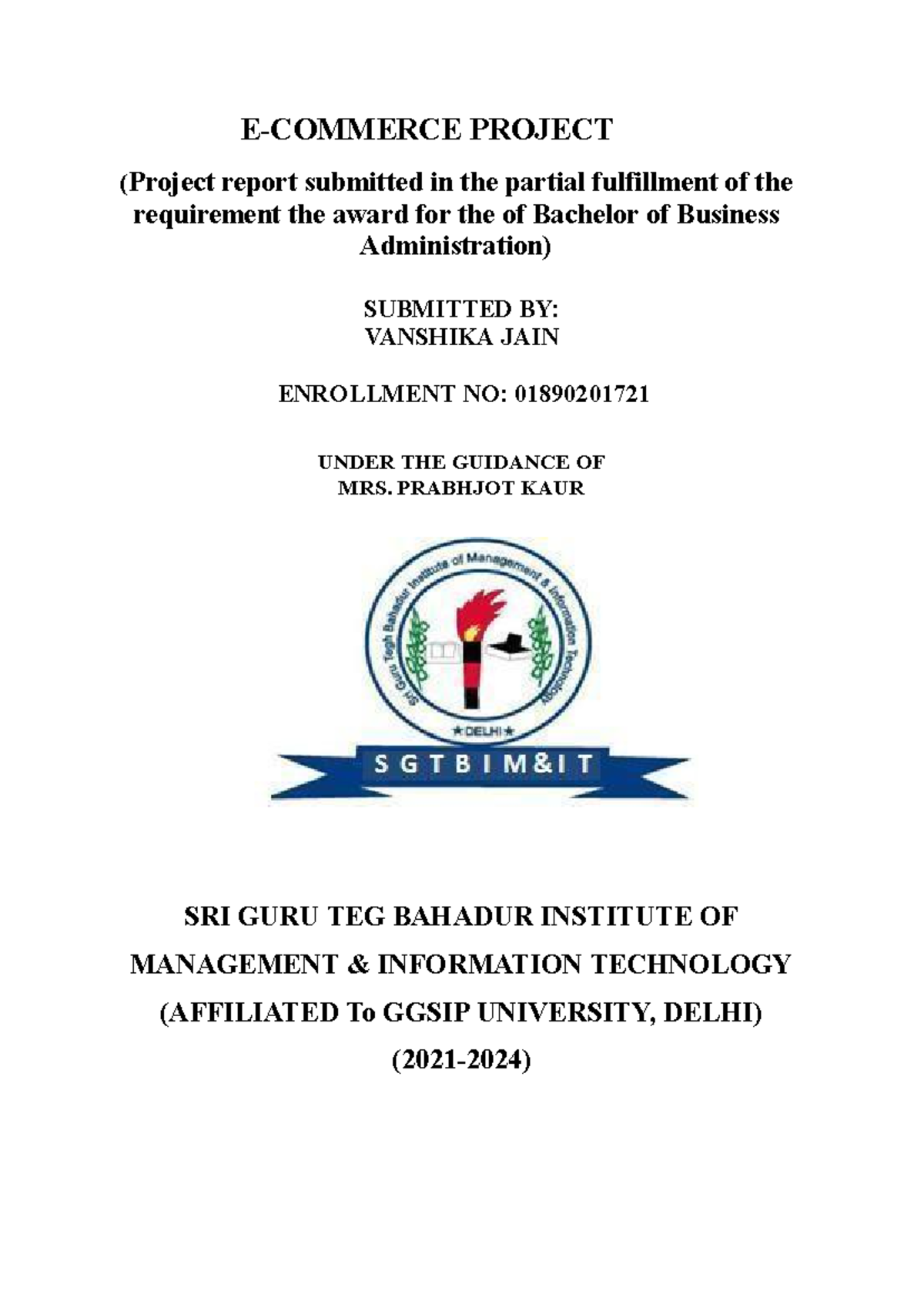 Updated e commerce Vanshika - E-COMMERCE PROJECT (Project report ...