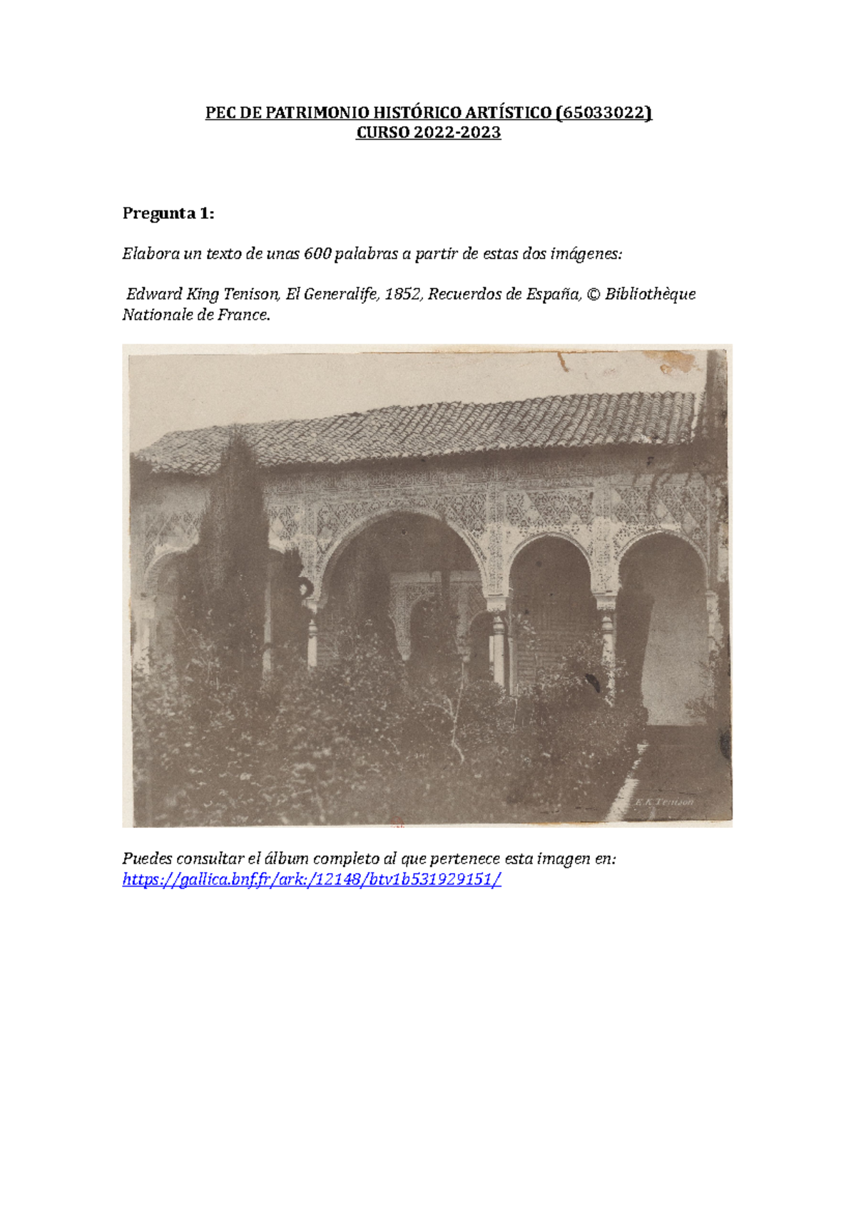 PEC DE Patrimonio Histo RICO ARTI Stico 2022 2023 - PEC DE PATRIMONIO HISTÓRICO ARTÍSTICO ...