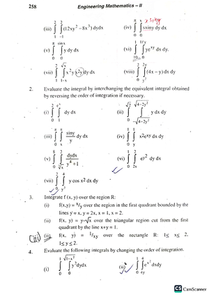 Calculus-II Board Question - Calculus II - CamScanner - Studocu