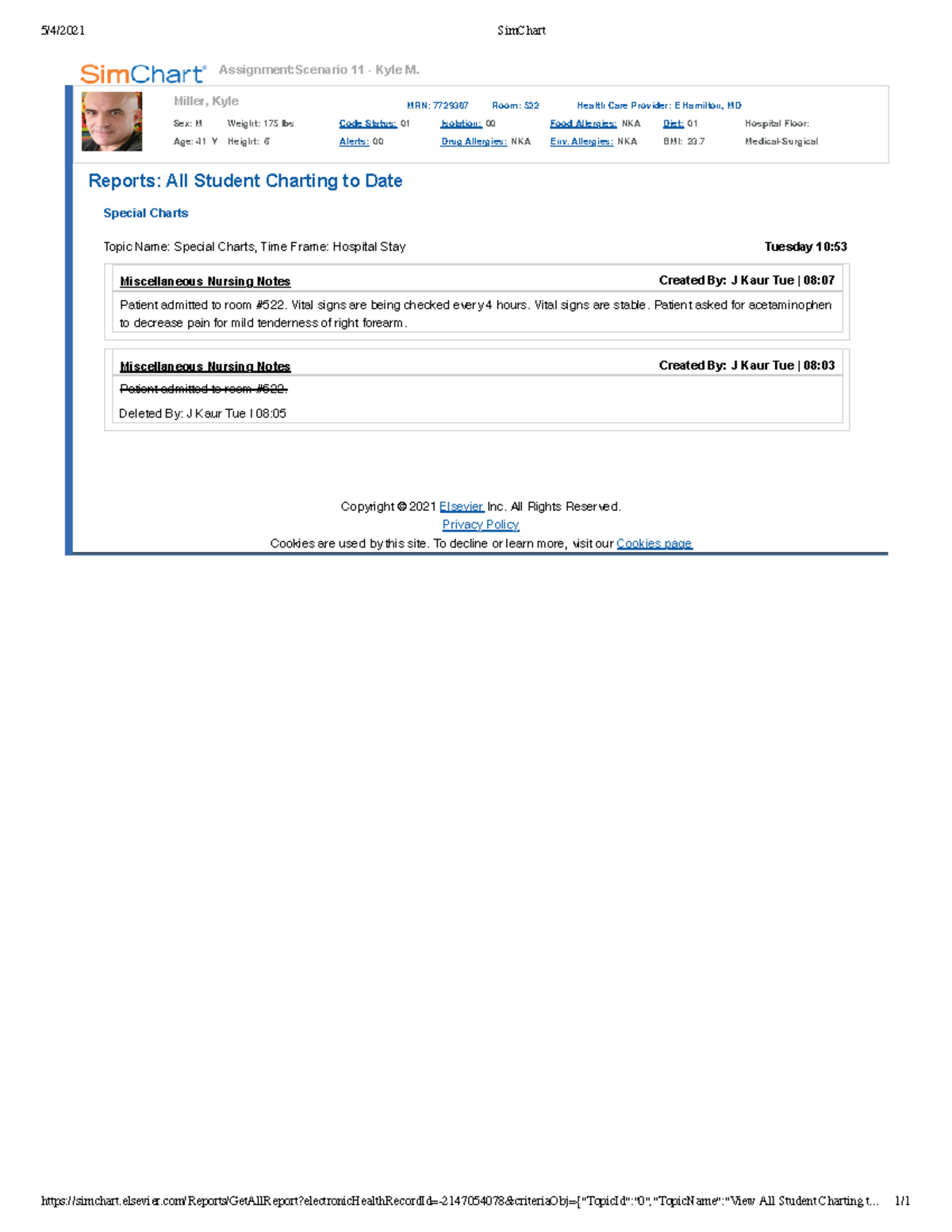 Sim Chart - 5/4/2021 SimChart - Studocu