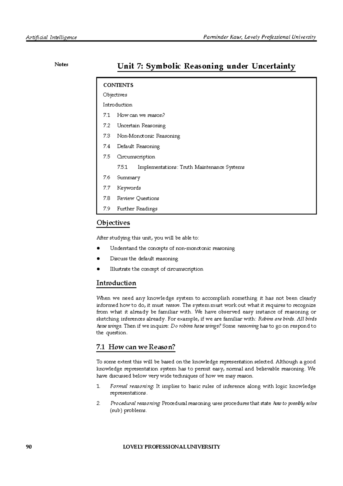 Module-4 - module 4 notes - Artificial Intelligence Notes Unit 7 ...