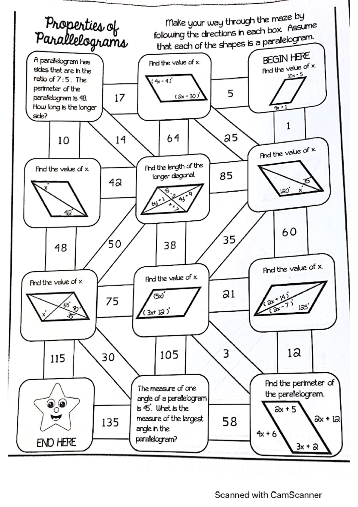 Properties Of Parallelogram - Properties of make your way through the ...