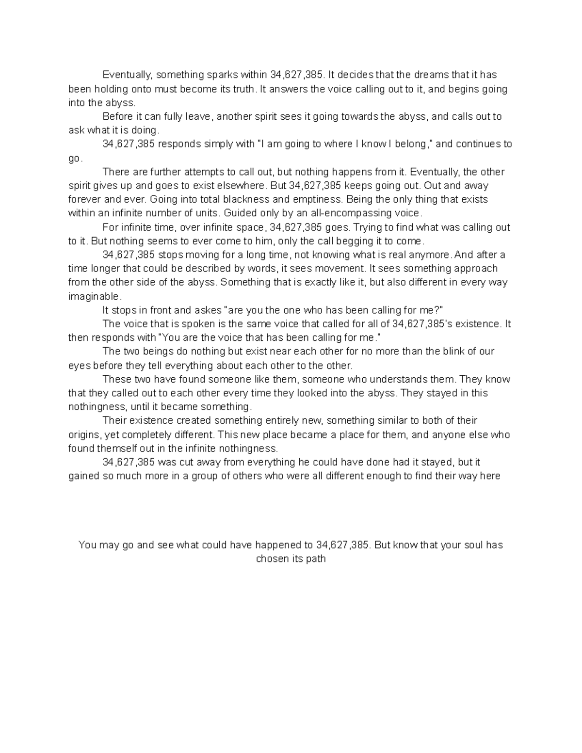 Go Into the Abyss - Eventually, something sparks within 34,627,385. It ...