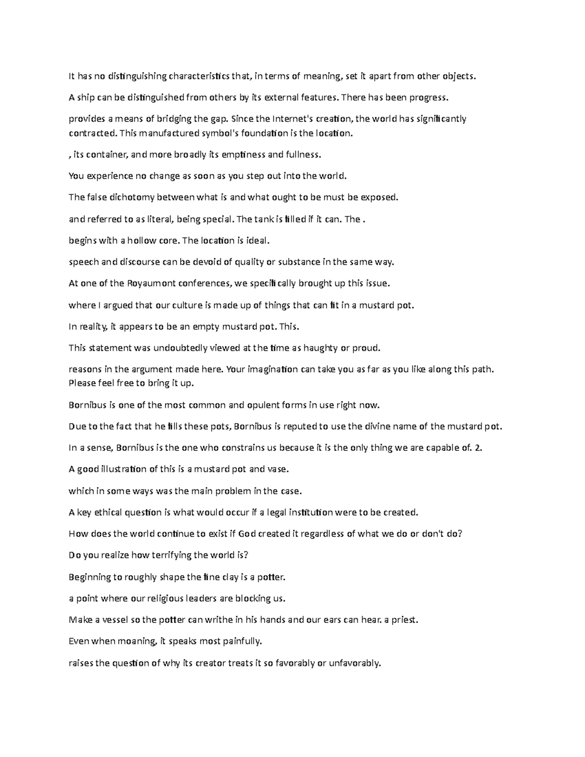 Semi 6 - seminar - It has no distinguishing characteristics that, in ...