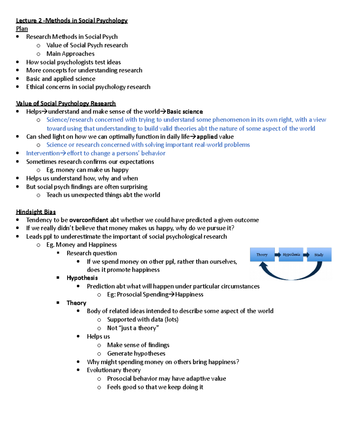 Lecture 2 - Lecture 2 -Methods in Social Psychology Plan Research ...
