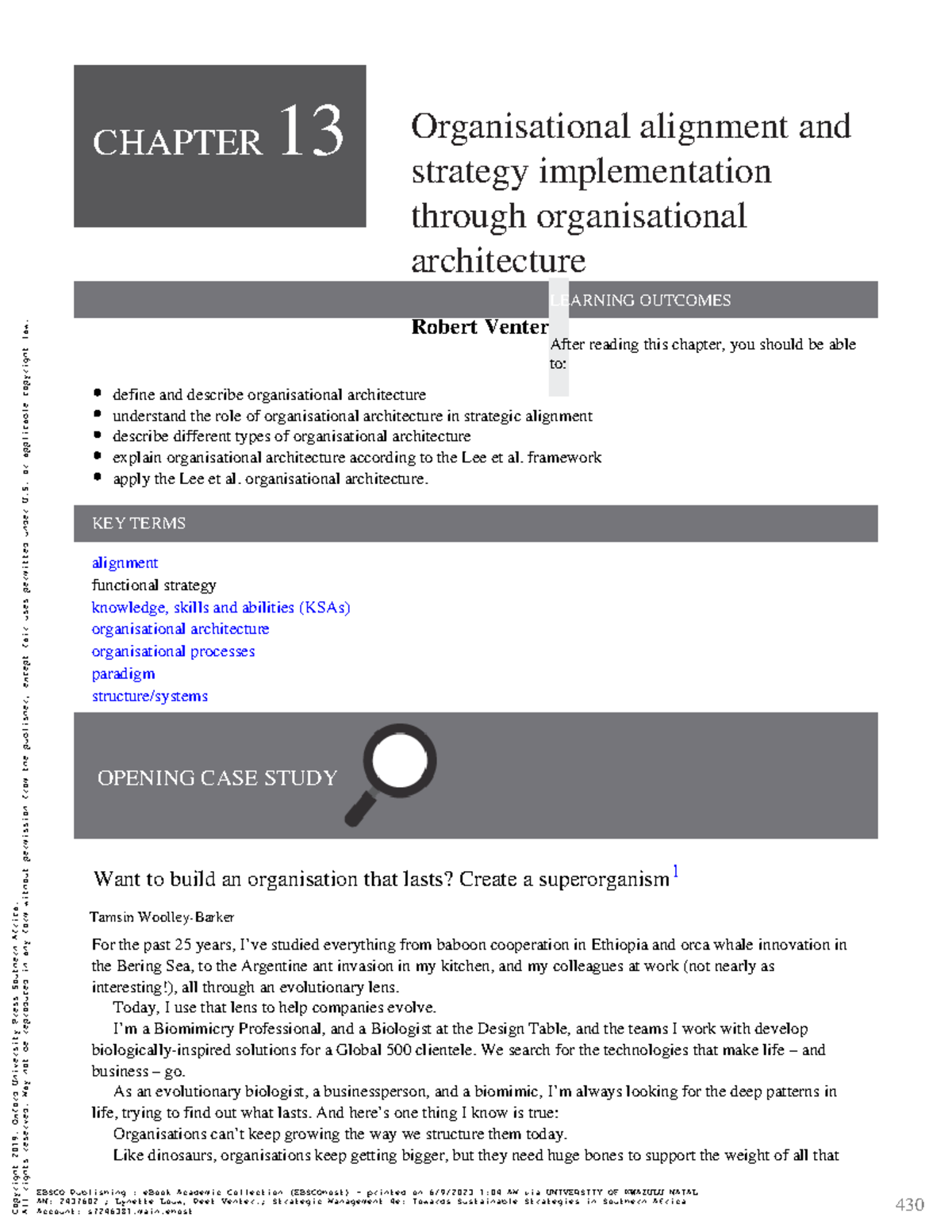 Chapter 13 Organisational alignment and strategy implementation through ...