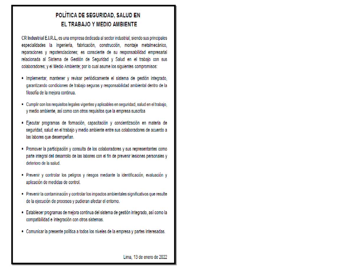 Doc1 - Politica - seguridad - Studocu