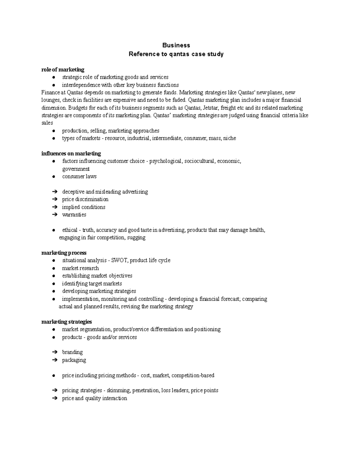 Business marketing case studies - Business Reference to qantas case ...