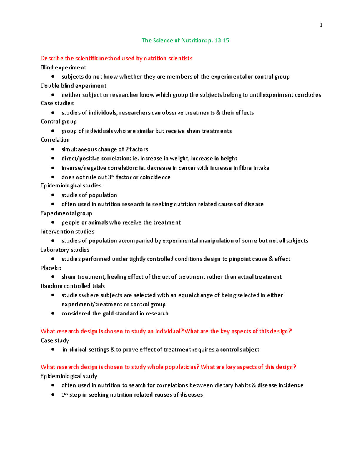 Science of Nutrition - 13- Describe the scientific method used by ...