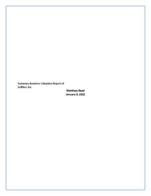 ACC 345 Business Valuation Template - Milestone Two (3) dq - The ...