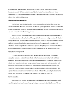 The behavioral health field faces many ethical and clinical - Good day ...