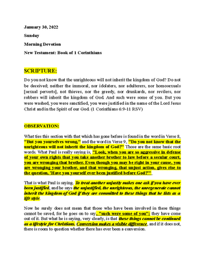 Devotion from February 06, 2022 to February 12, 2022 - February 06 ...