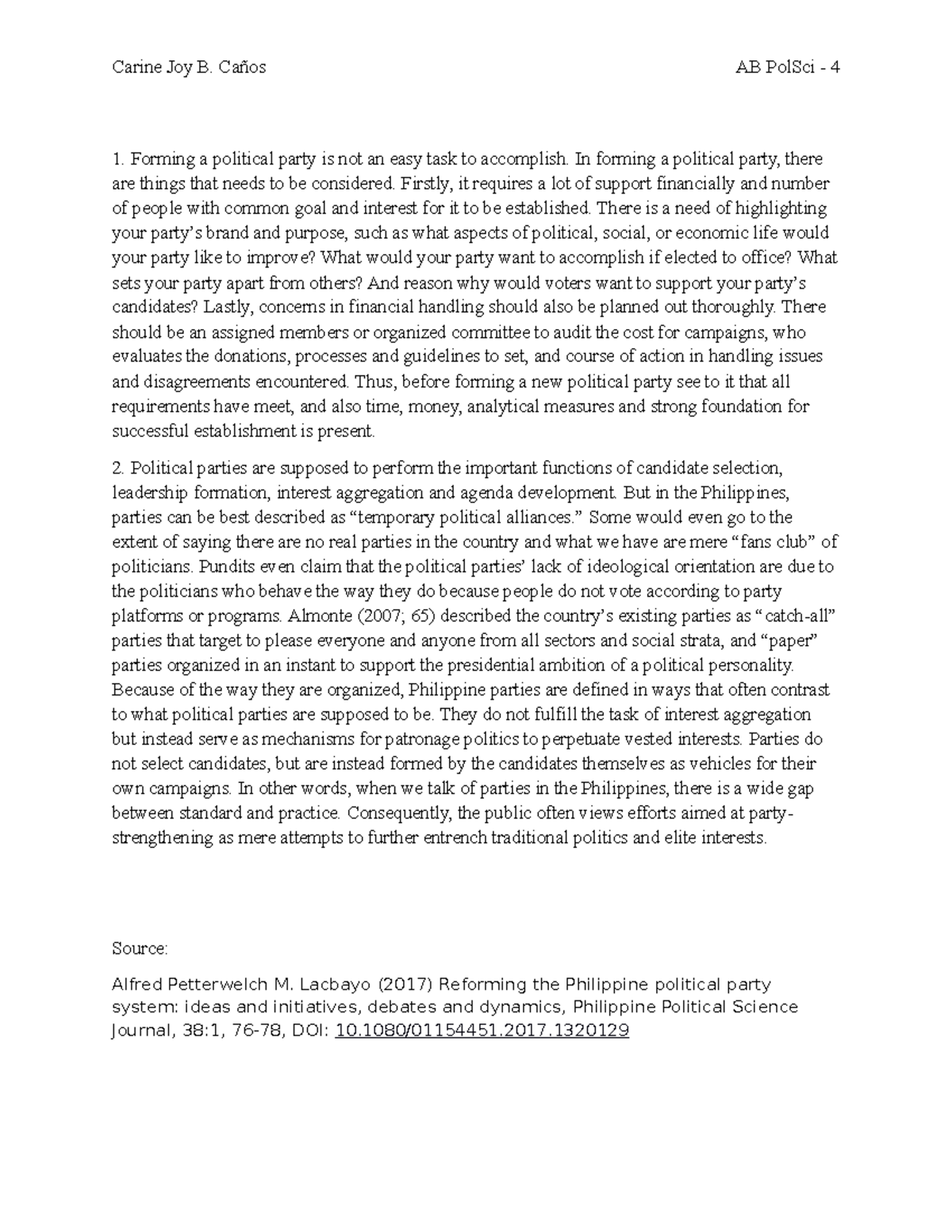 Political Parties - On February 25, 1986, President Corazon Aquino ...