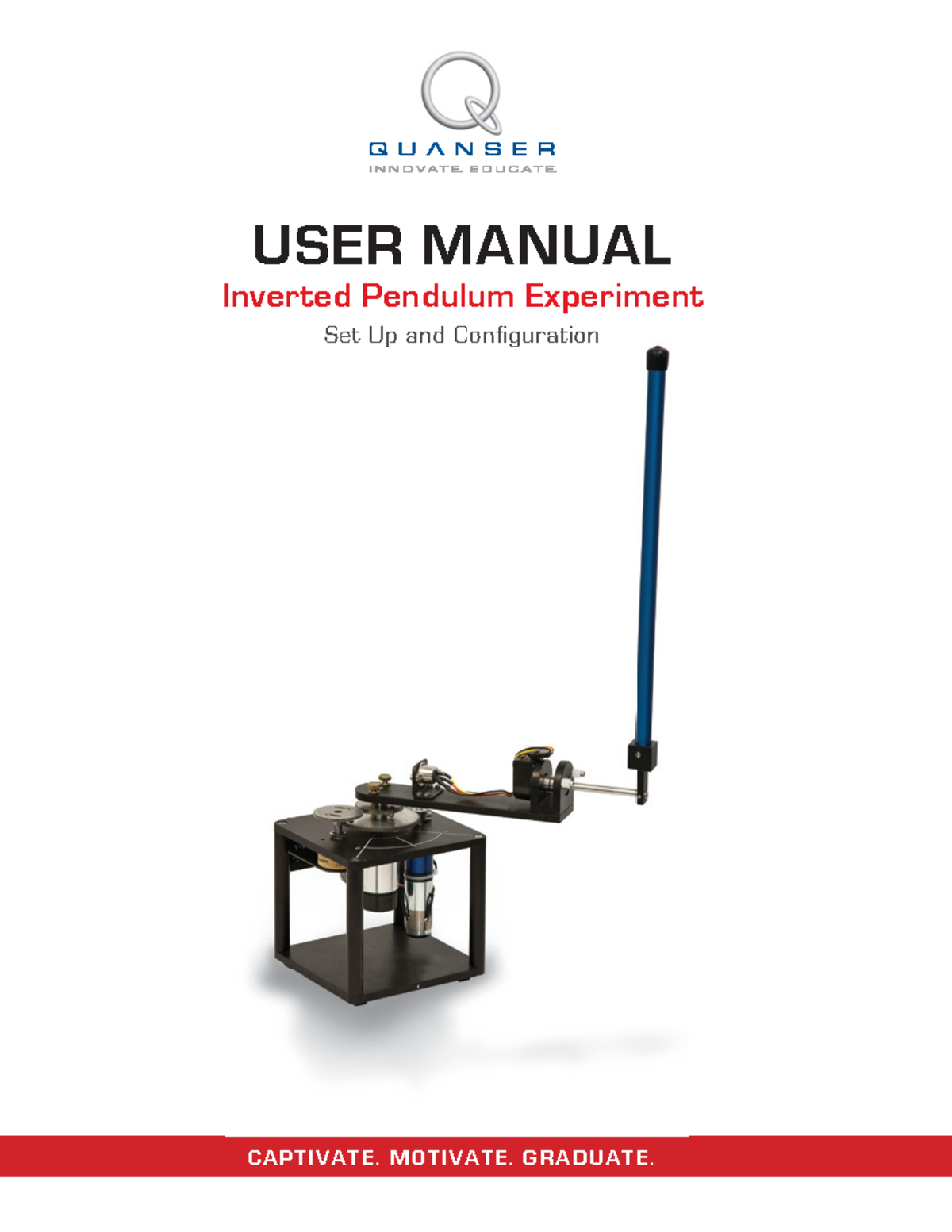 Made for science Quanser rotary inverted pendulum User Manual ...
