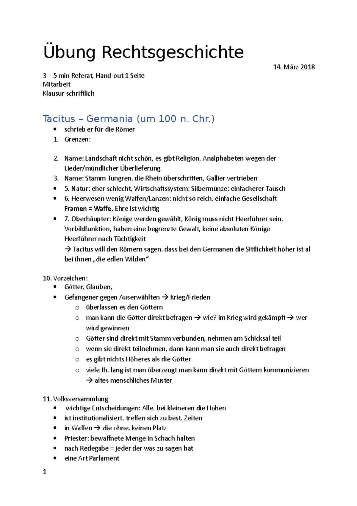 Übung Rechtsgeschichte - Übung Rechtsgeschichte März 2018 3 – 5 min ...