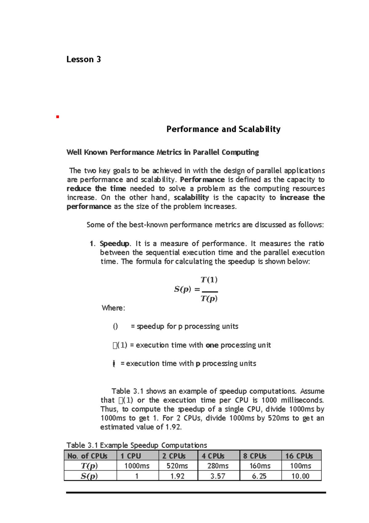 Performance and Scalability - Performance is defined as the capacity to ...