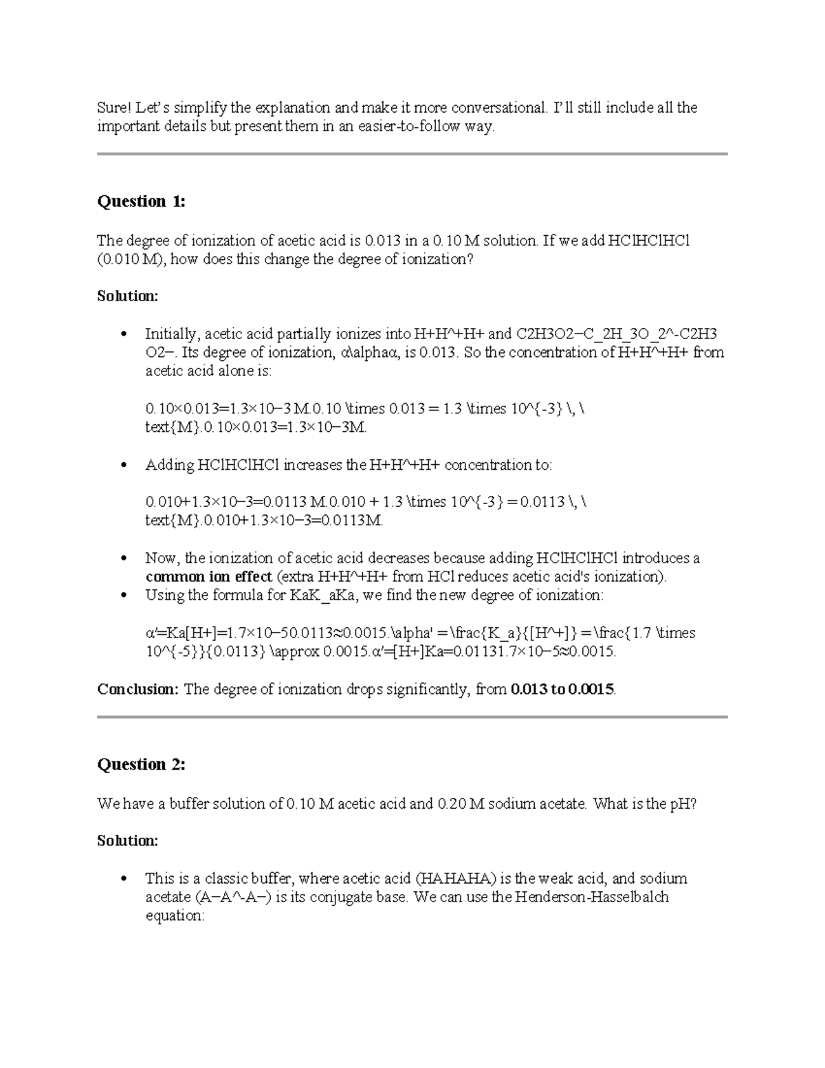 Assignment chem - Good practicing questions - Sure! Let’s simplify the ...