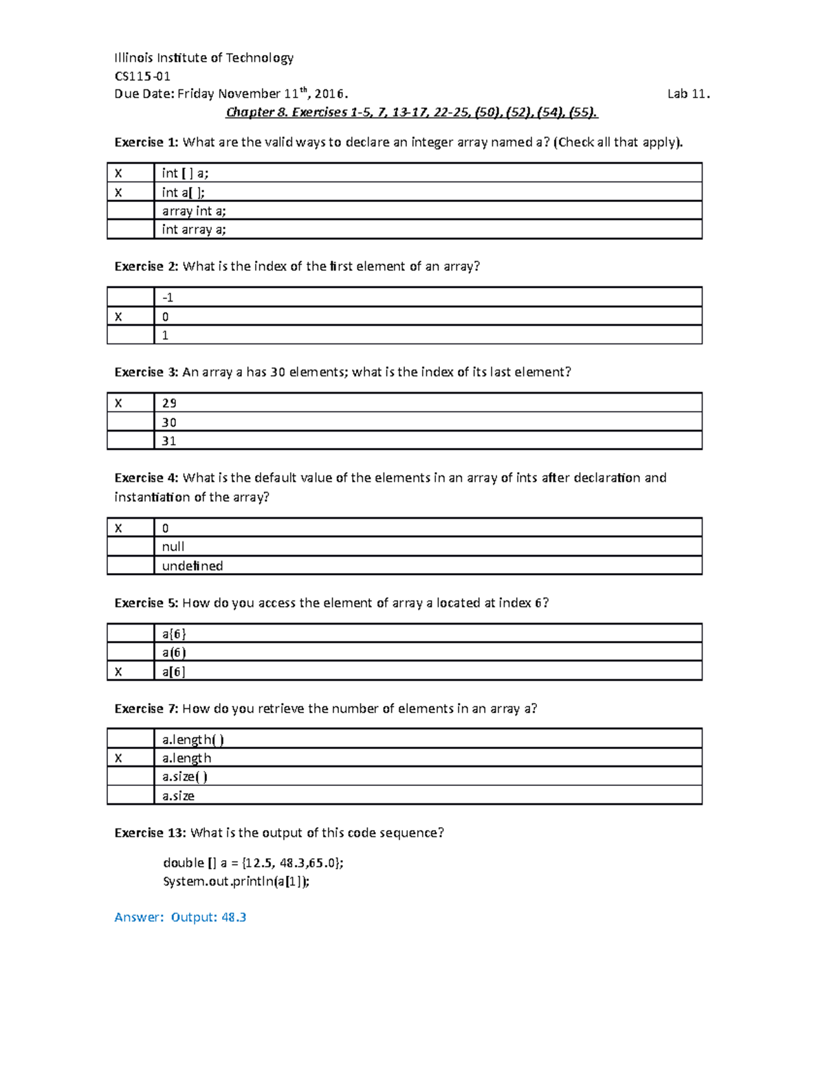 Lab 11 Lab Submitted Illinois Institute Of Technology Cs115 Due