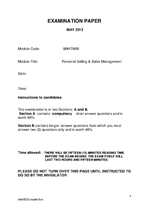 Sample/practice exam 2016, questions and answers - EXEMPLAR SECTION B ...