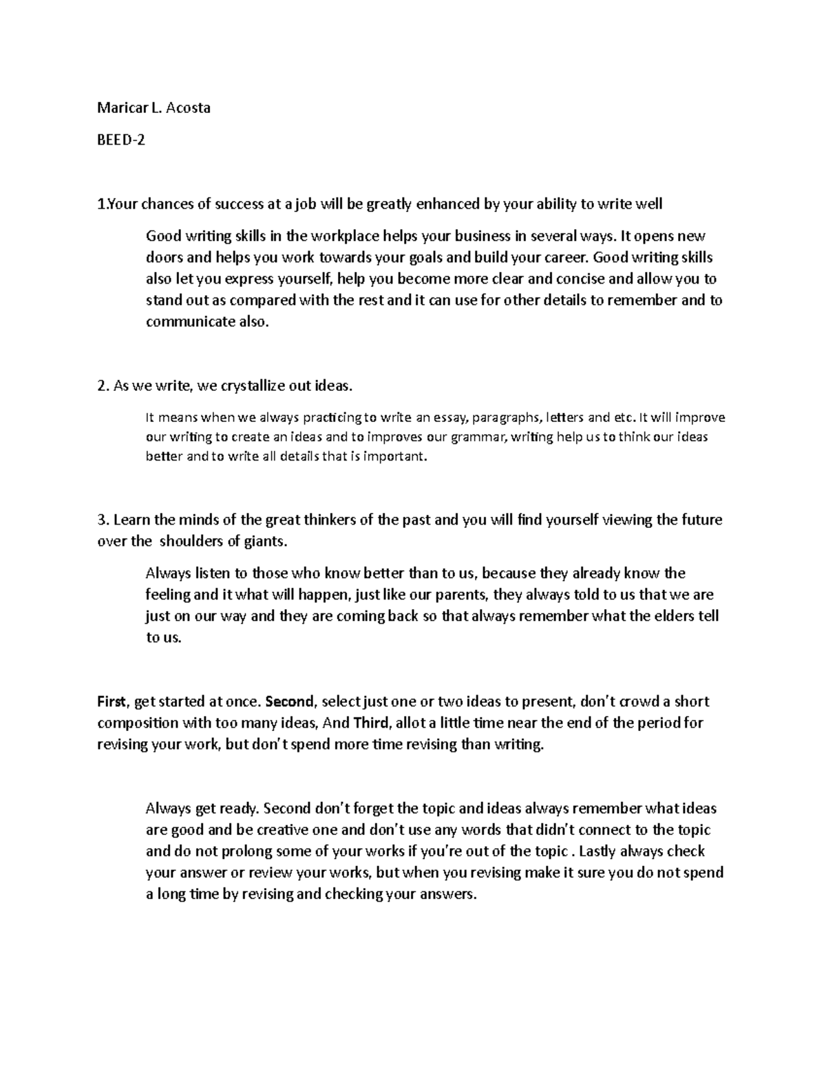 Document - happy and contented - Maricar L. Acosta BEED- 1 chances of ...