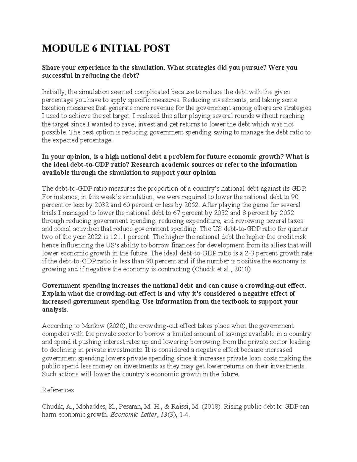 Module 6 Initial POST - MODULE 6 INITIAL POST Share your experience in ...