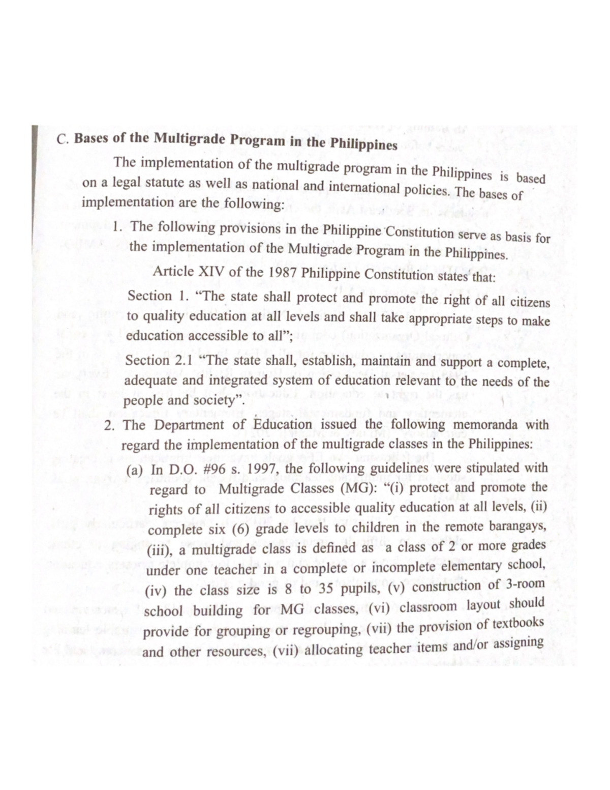 Bases Of The Multi grade Program In The Phil - Intoduction to ...