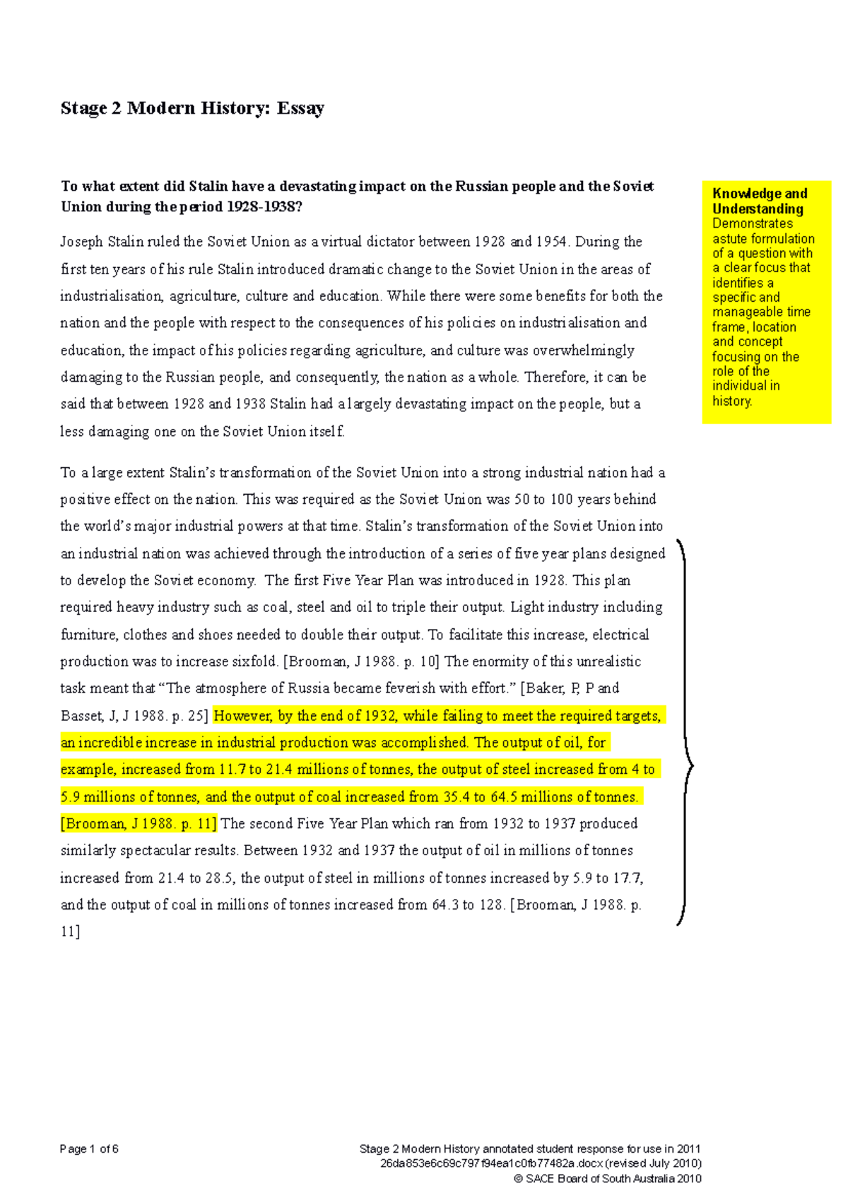 Russia sample essay - Stage 2 Modern History: Essay To what extent did ...