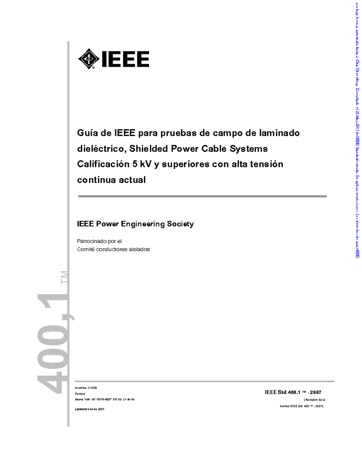 Hipot 400 - sadasdasd - ####### IEEE Std 400 Std 400 Std 400 ...