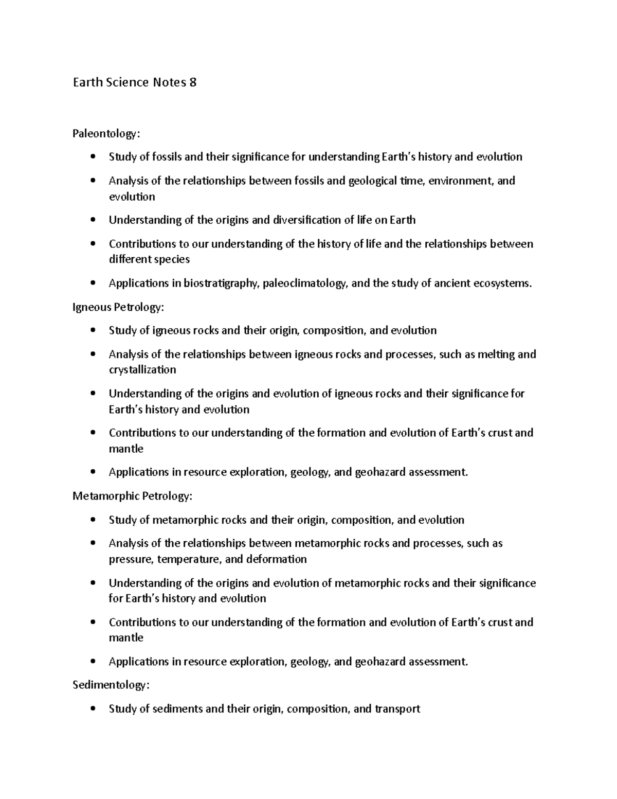 Earth Science Notes 8 - Igneous Petrology: Study of igneous rocks and ...